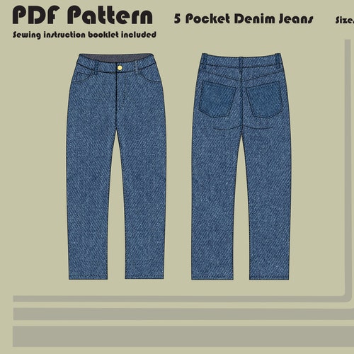 Mom Jeans PDF Sewing Pattern Women's Sizes 28-31 - Etsy