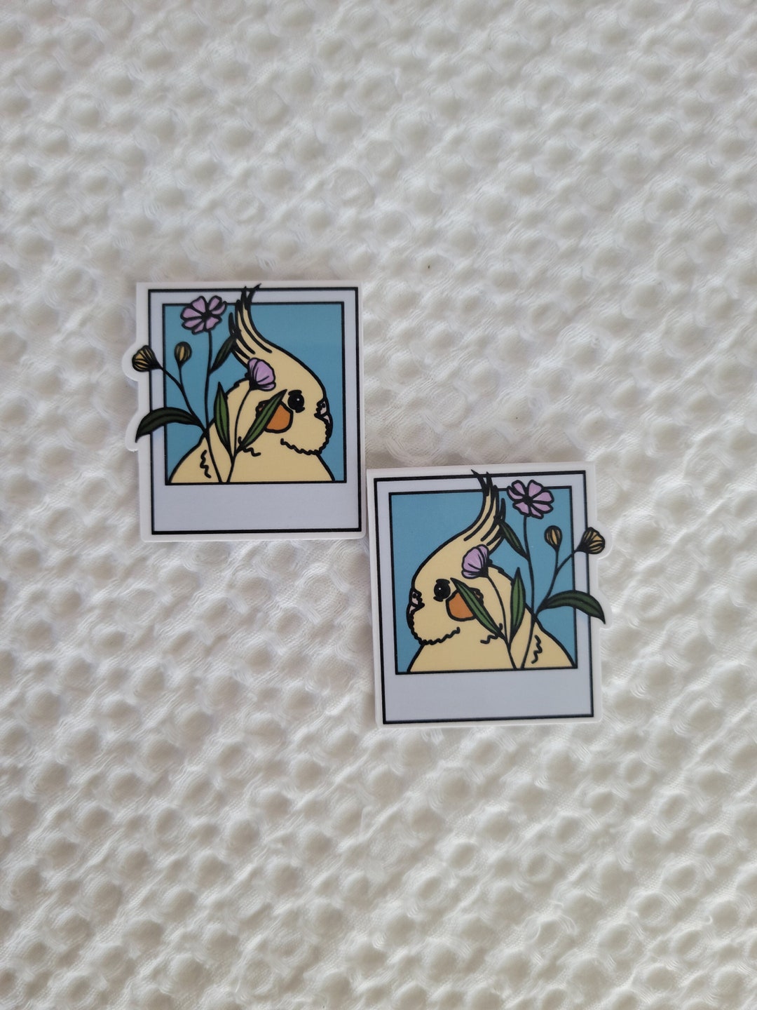 Magnetic Bookmark Lutino Cockatiel Polaroid Birdies Conure Cockatiel - Etsy