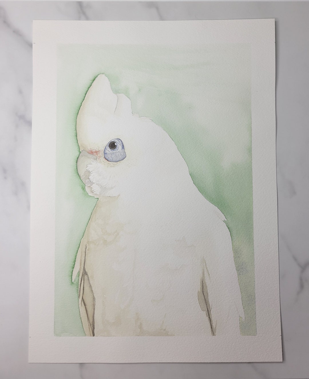Corella Cockatoo Original Watercolor | Original Painting - Etsy