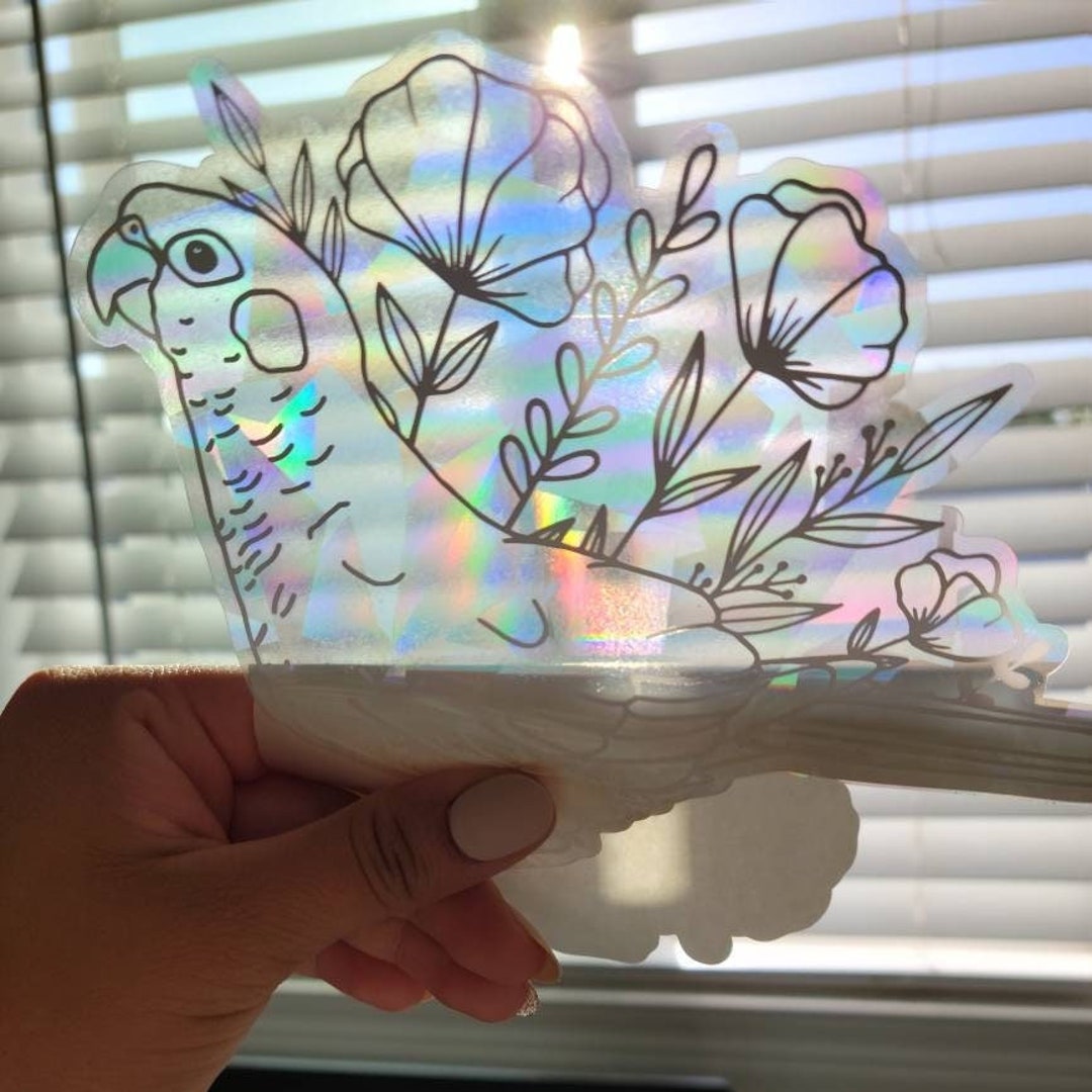 Suncatcher Sticker Suncatcher Window Cling Green Cheek - Etsy