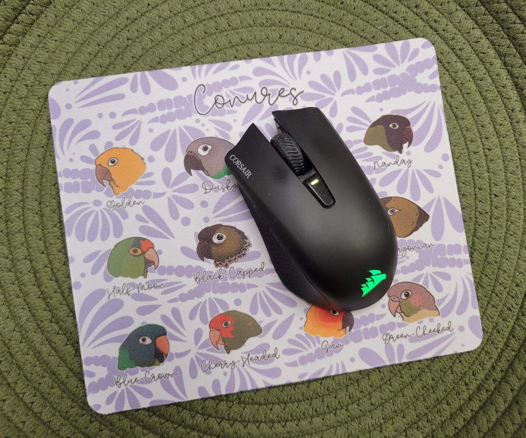 Conure Family Zygo Art Inspired Zygodactyl Bird Feet Mousepad ...