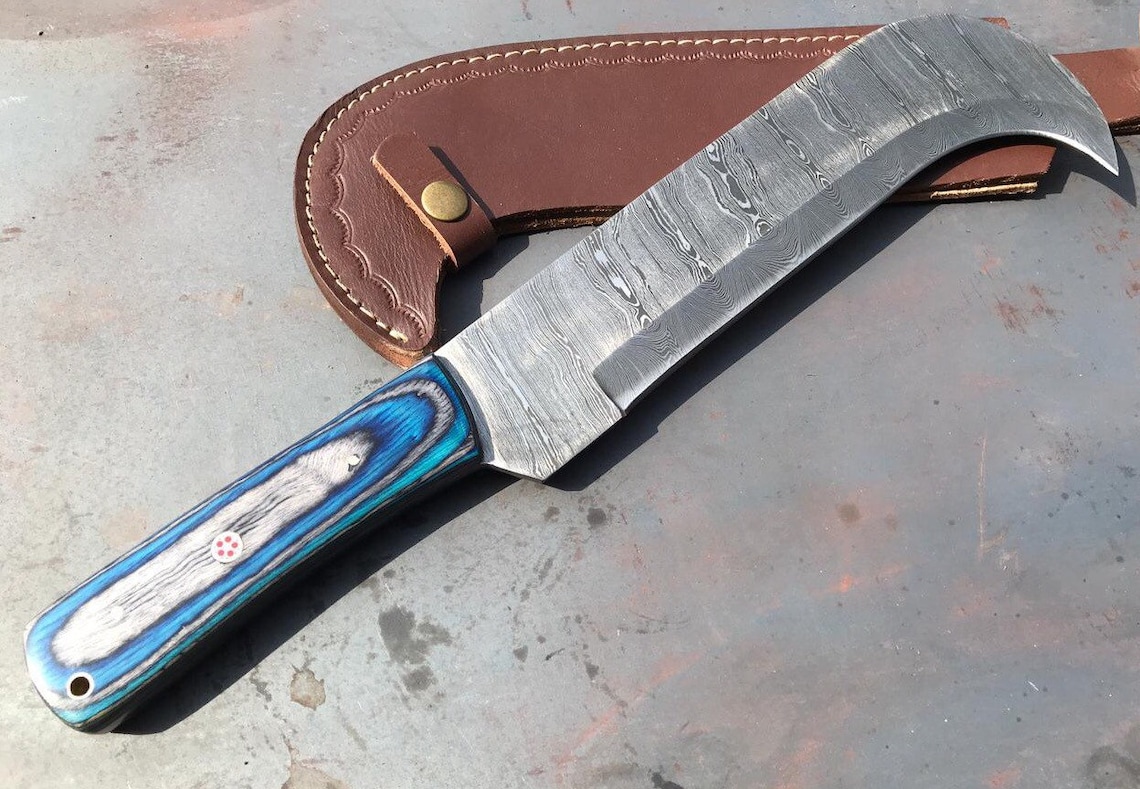 Traditional Handmade Bill Hook Multi Purpose Knife Aruval With Wooden