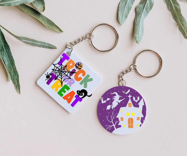 Halloween Spooky Motel Keychain SVG Bundle, Funny Halloween Keychain ...