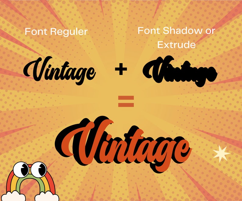 Retro Font Bundle OTF, TTF, Groovy Font, Vintage Font, 70s Font ...