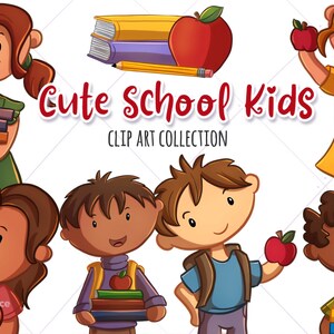 Back to School Clipart - School Supplies Clipart Bundle - Cute School ...