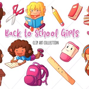 Back to School Clipart - School Supplies Clipart Bundle - Cute School ...