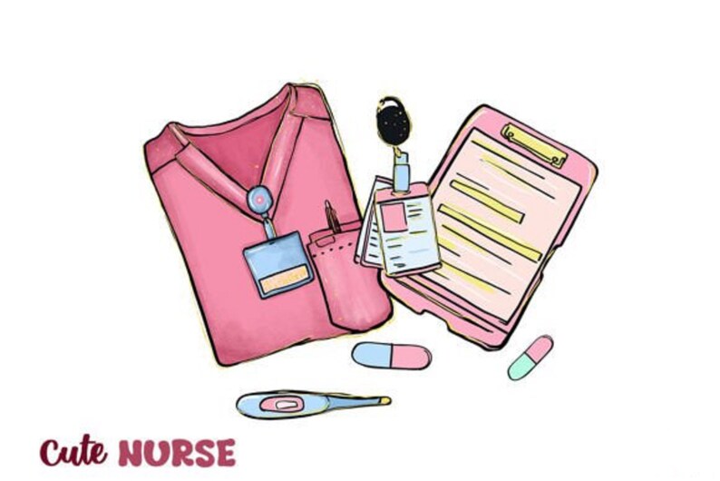 Cute Nurse and Doctor Clipart Bundle Graphics - Medical Clip Art Set ...