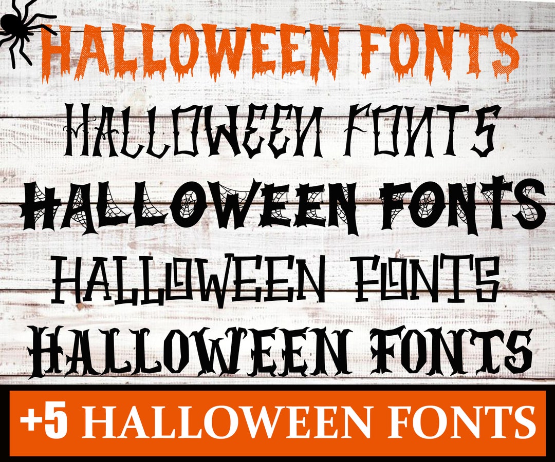Spooky Halloween Fonts Bundle: Scary Alphabet (TTF, Digital Download ...