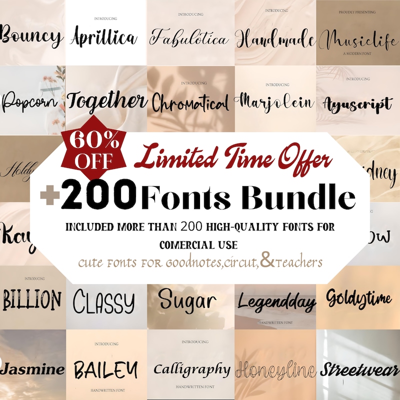 Font Bundle - Etsy