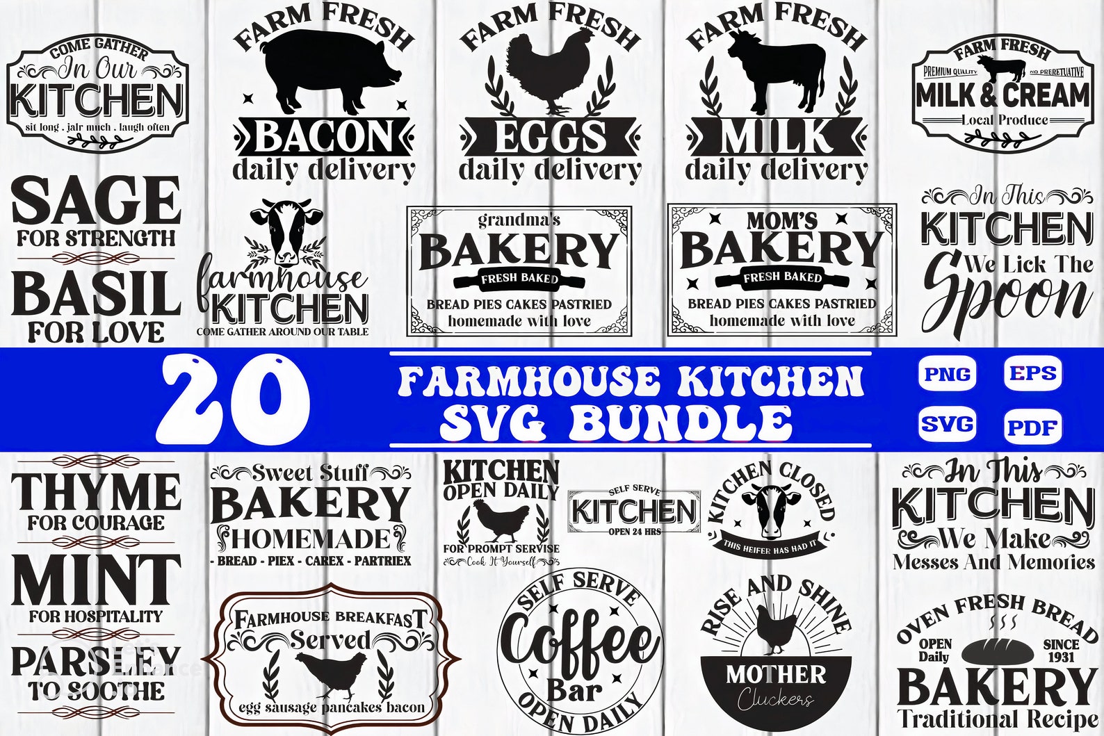 Farmhouse Kitchen Svg Bundle Farmhouse Sign Kitchen Svg Family - Etsy