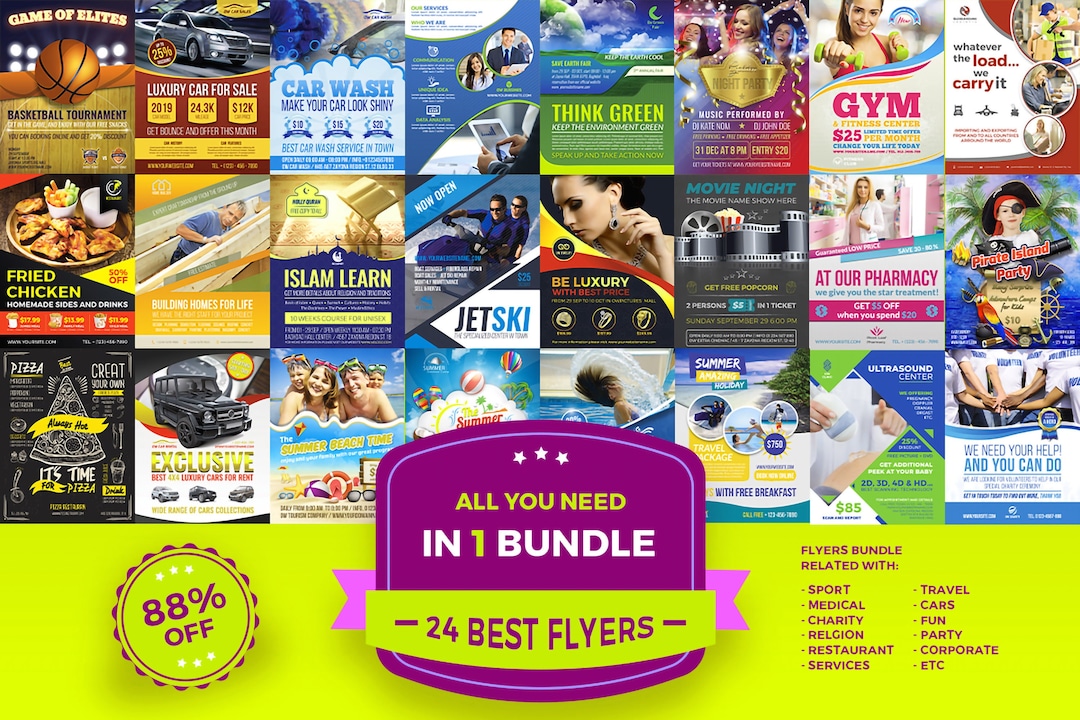 All in One Best Flyers 24 Top Business Flyer Templates | Photoshop ...