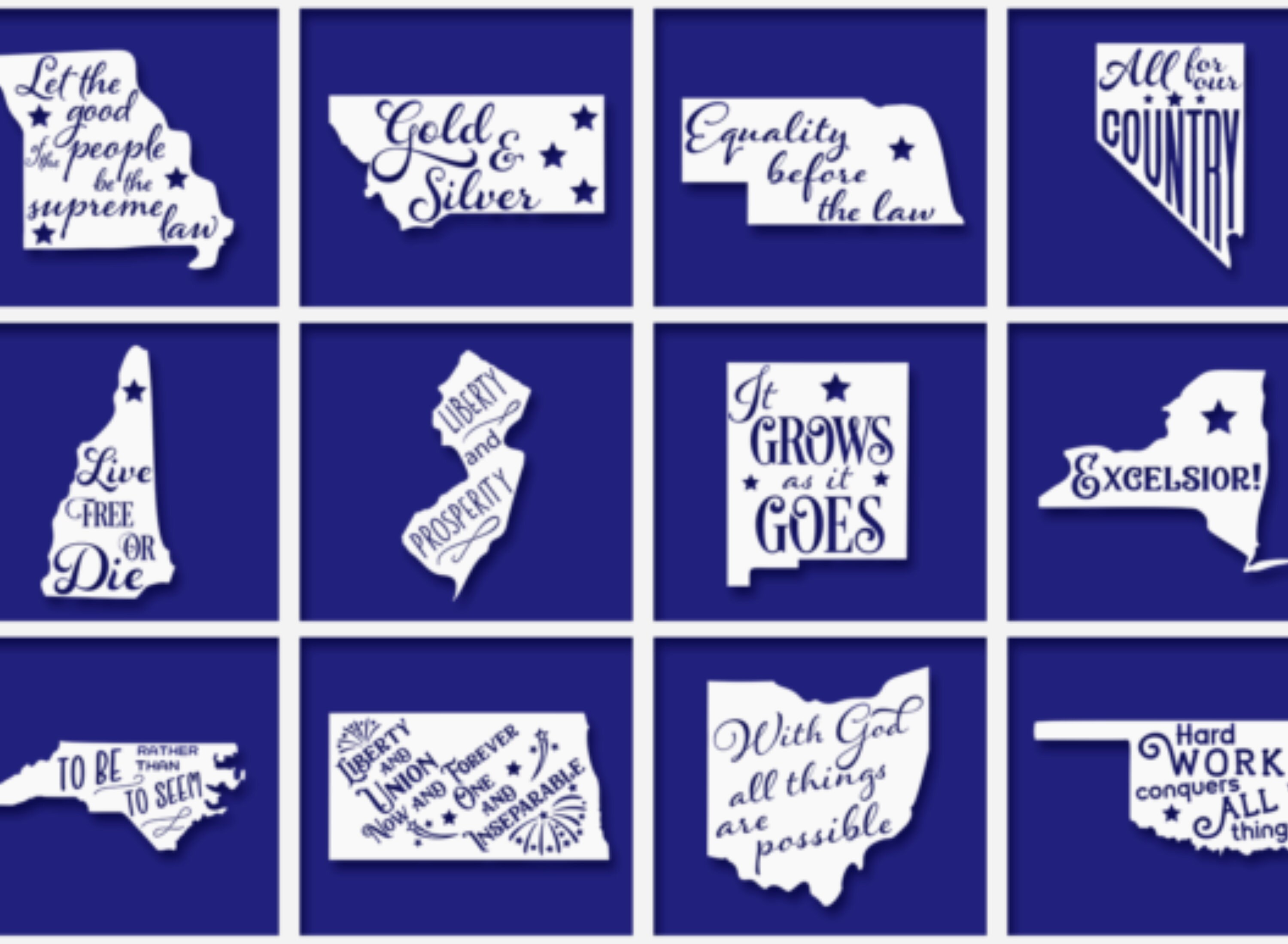 USA States SVG Bundle,50 States SVG Bundle,cut Files ,cricut ,clip Art ...