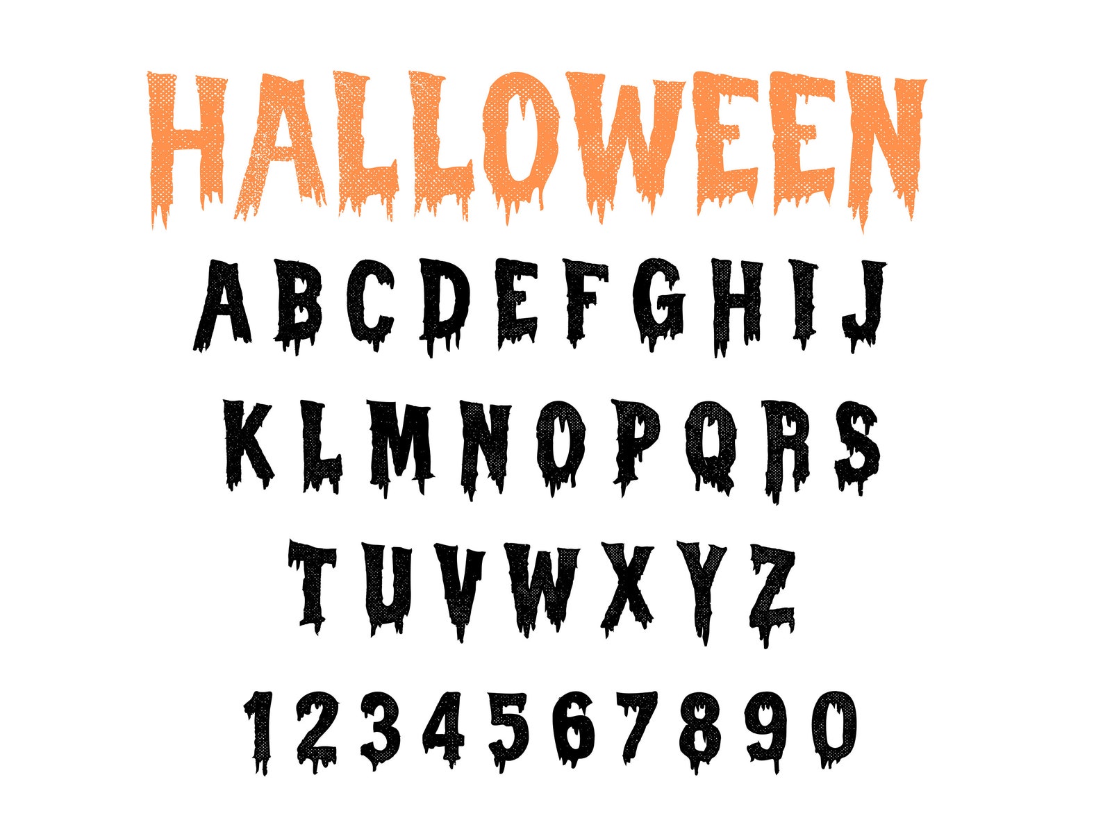 Spooky Halloween Font: Jagged TTF, SVG, PNG (digital File) - Etsy