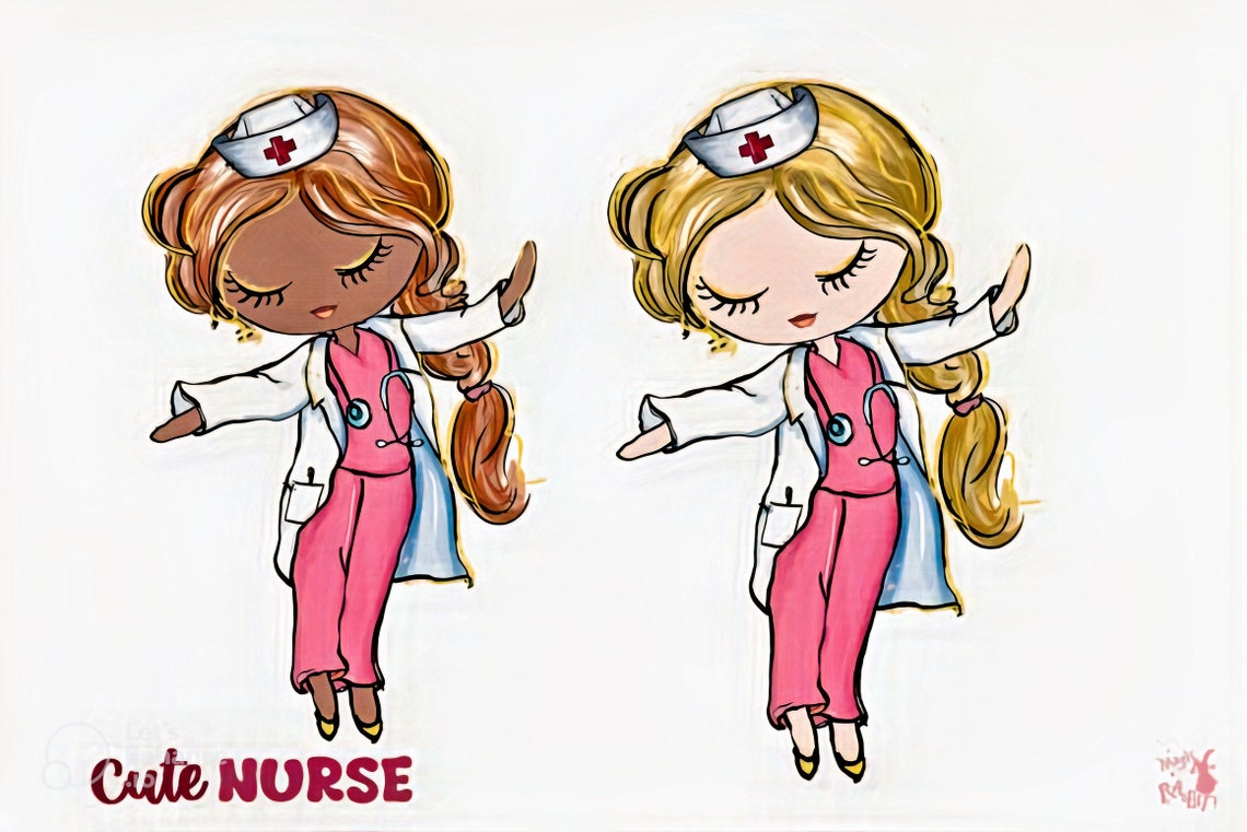 Cute Nurse and Doctor Clipart Bundle Graphics Medical Clip - Etsy