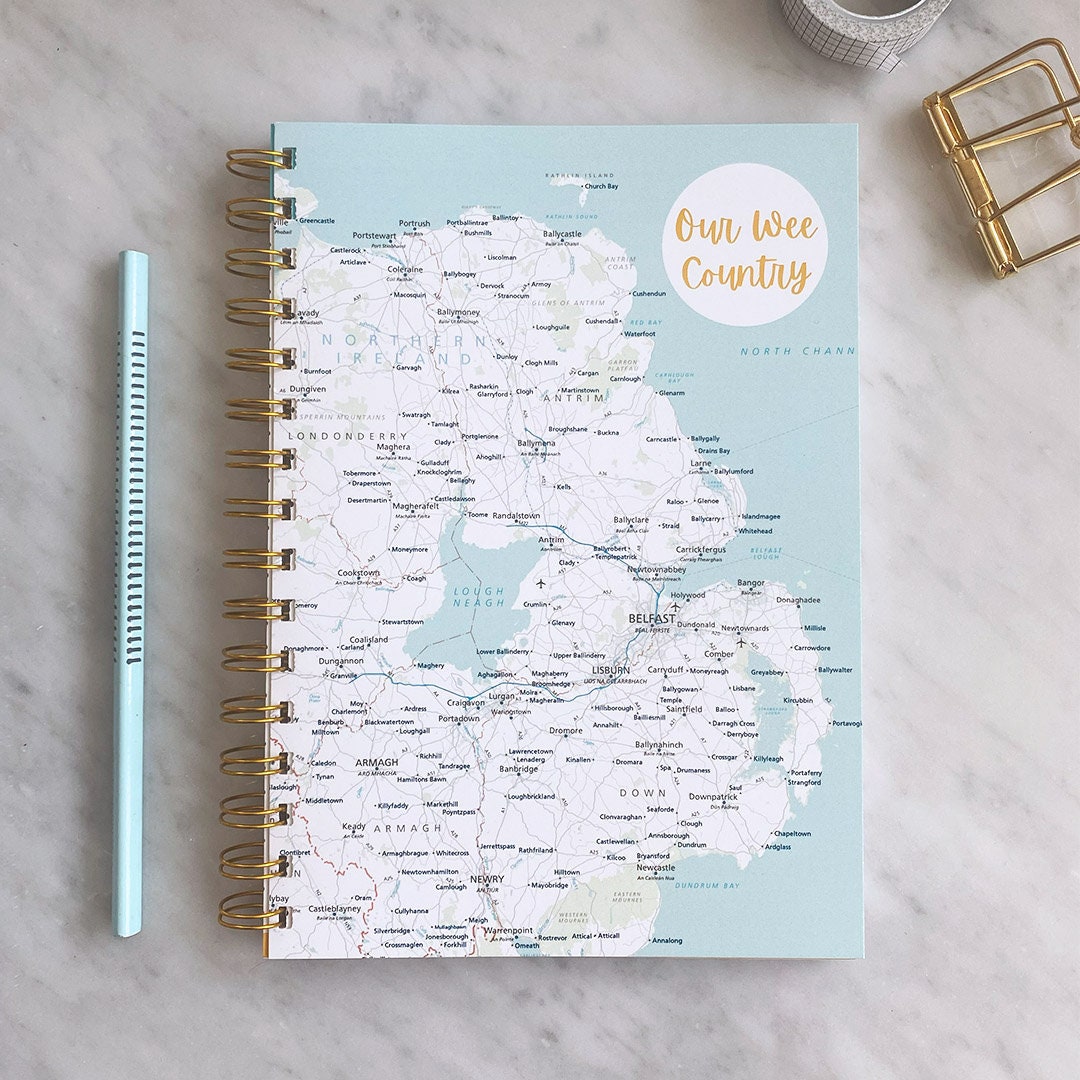 NI Map Notebook Our Wee Country Notebook Belfast Stickers - Etsy