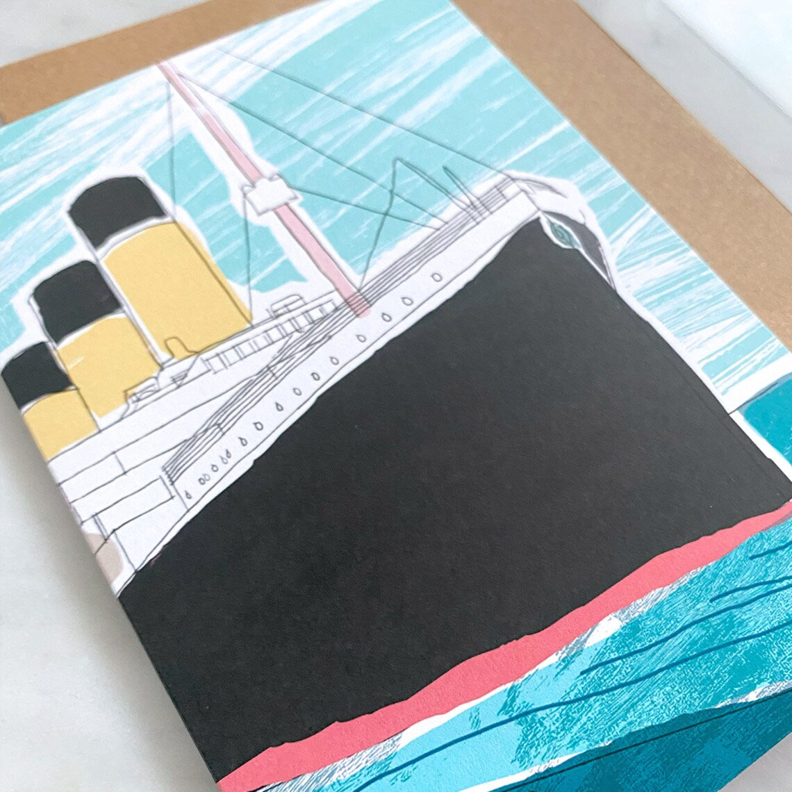 RMS Titanic Card With Original Illustration Father's Day Gift - Etsy
