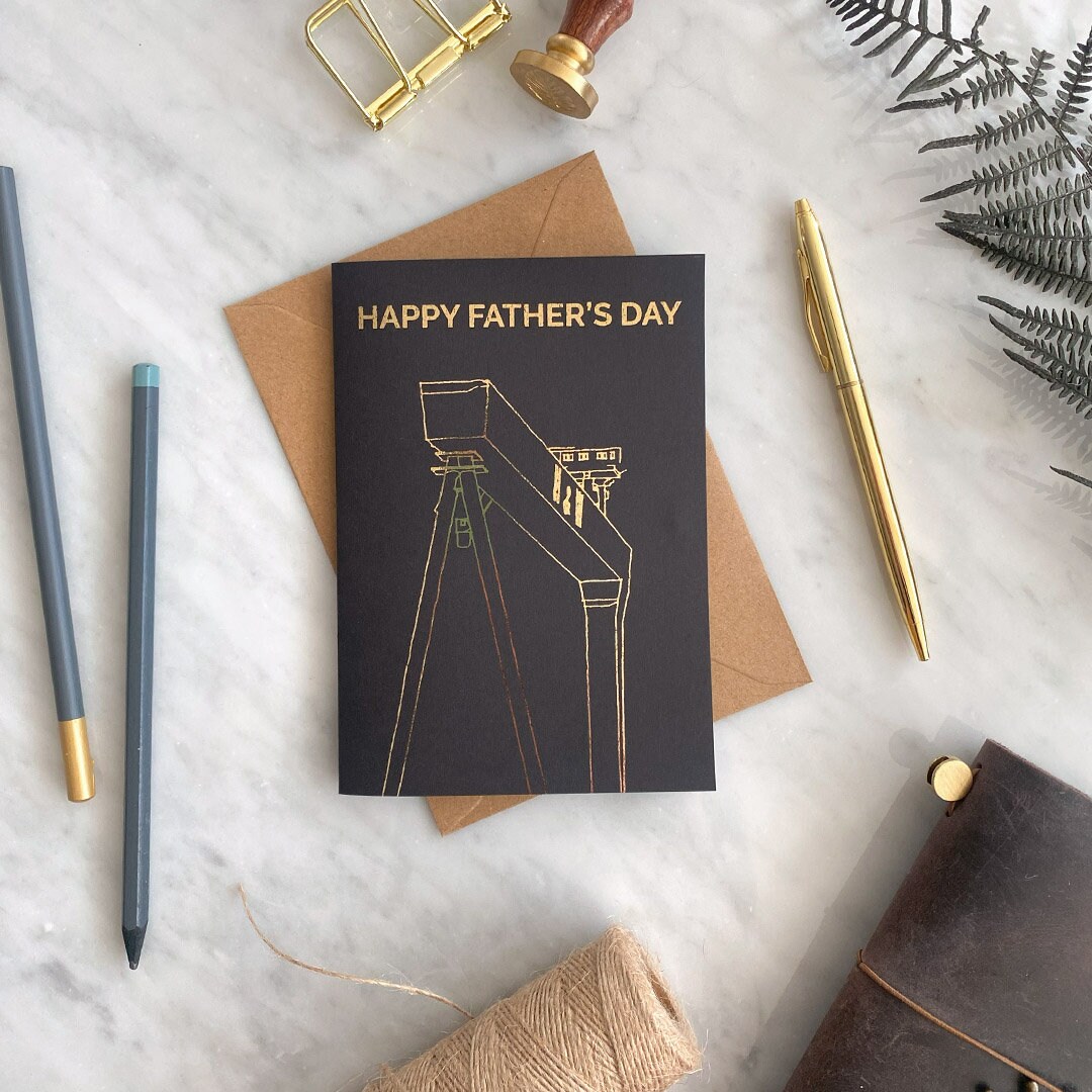 Personalised Harland & Wolff Card Gold Foiled Made in Belfast Father's ...