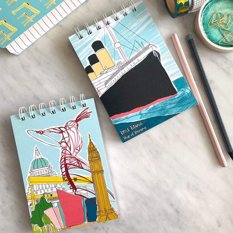 Titanic Belfast A6 Wirebound Notebook/sketchbook Teacher Gift ...