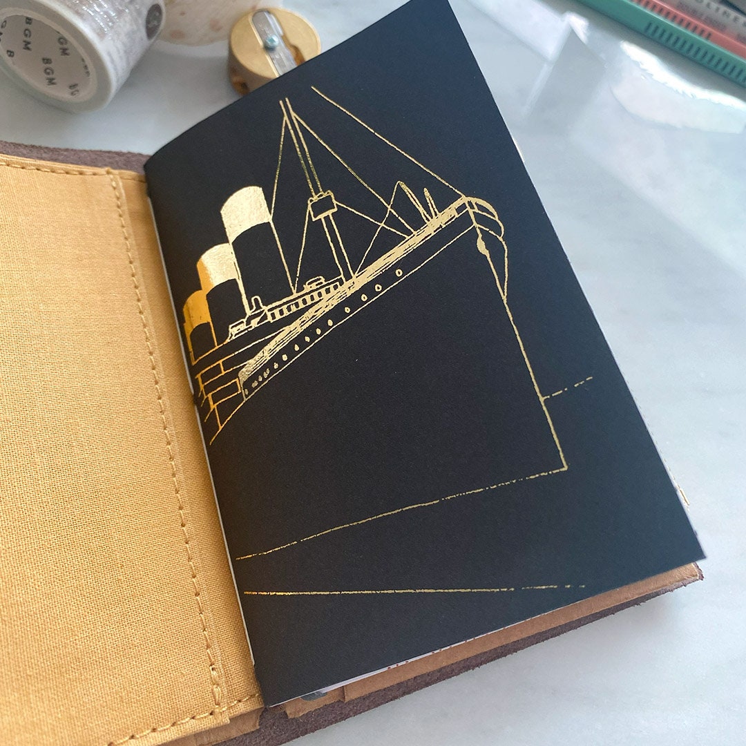 Personalised Titanic Traveler's Notebook Passport Size Titanic Journal ...