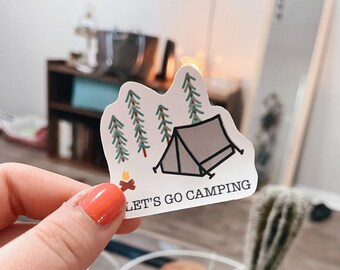 Let's Go Camping Sticker Multiple Sizes Waterproof Sticker Let's Go ...