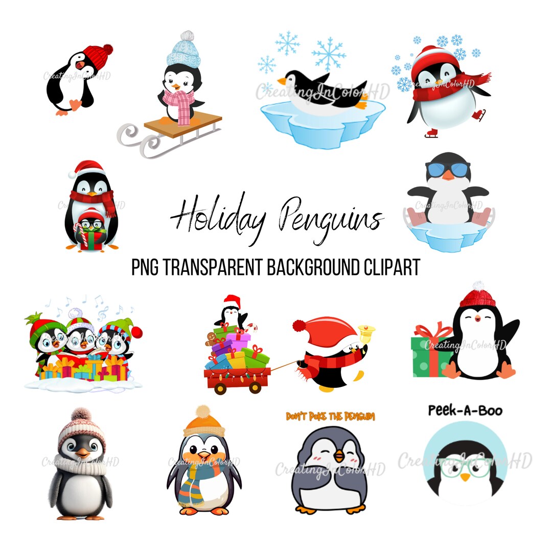 Penguin PNG Clipart, Cute Christmas Winter, Holiday PNG, Christmas PNG ...