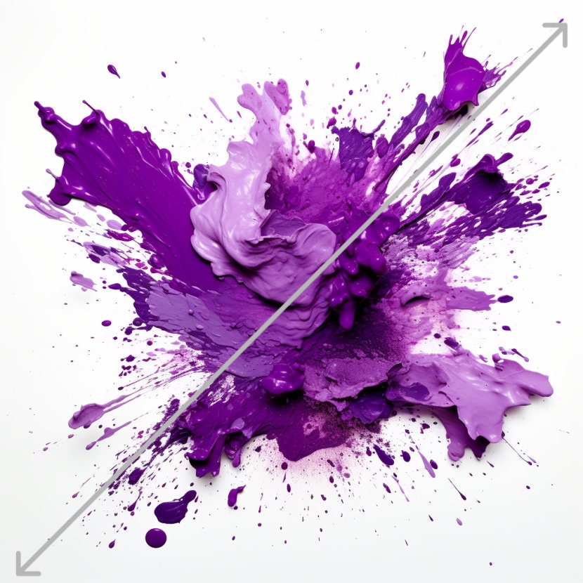 2D Purple Color Paint Splatter PNG Bundle Digital Download, Clip Art ...