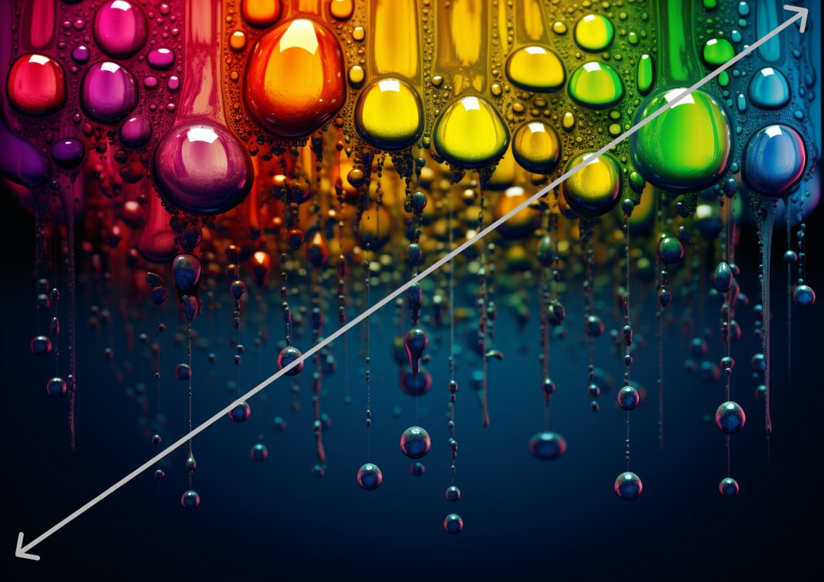 Rain Drops in a Rainbow of Color PNG Bundle Digital Download - Etsy