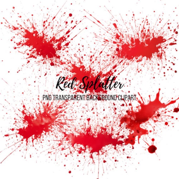 Blood Splatter Transparent Black Background