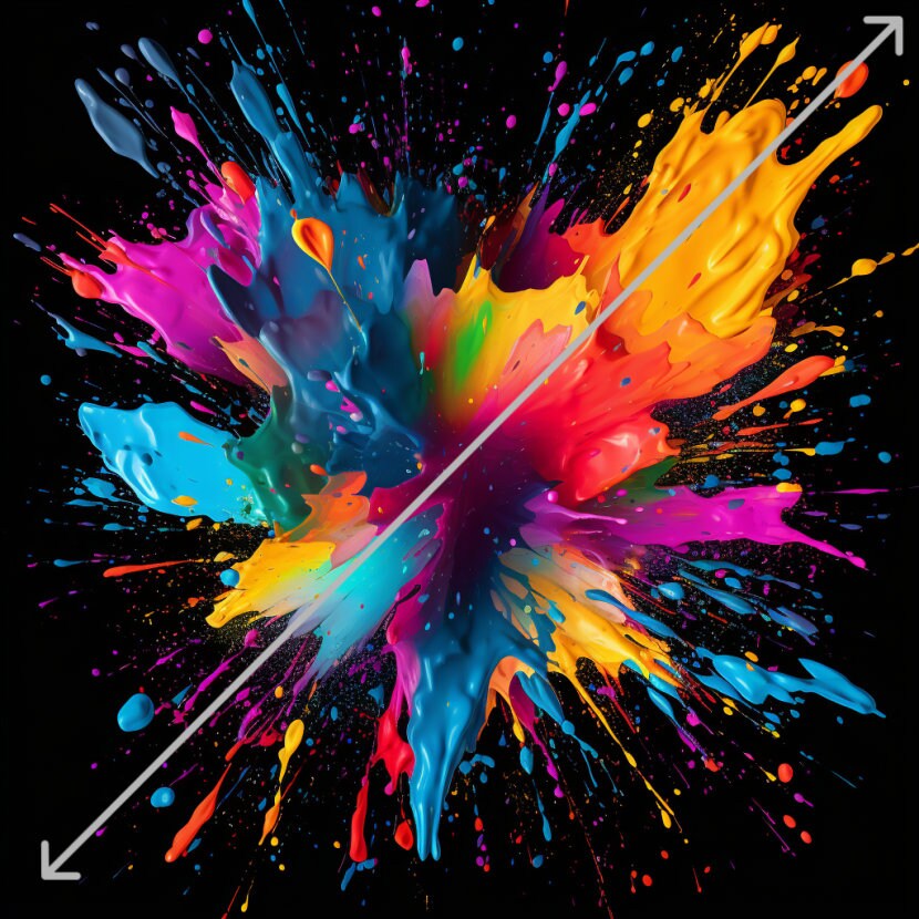 2D Colorful Paint Splatter PNG Bundle Digital Download Clip - Etsy