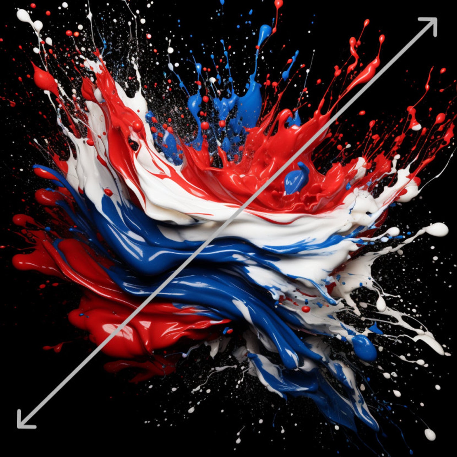 Red, White & Blue Paint Splatter PNG Clip Art, 4th of July (digital ...
