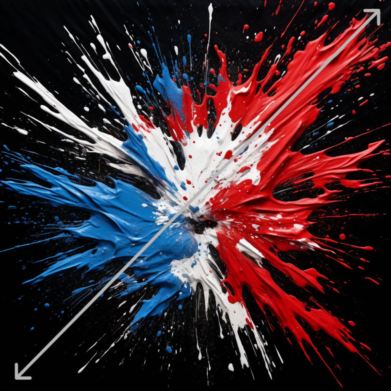 Red, White & Blue Paint Splatter PNG Clip Art, 4th of July (digital ...