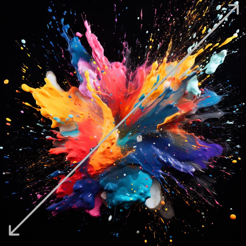 2D Colorful Paint Splatter PNG Bundle Digital Download Clip - Etsy
