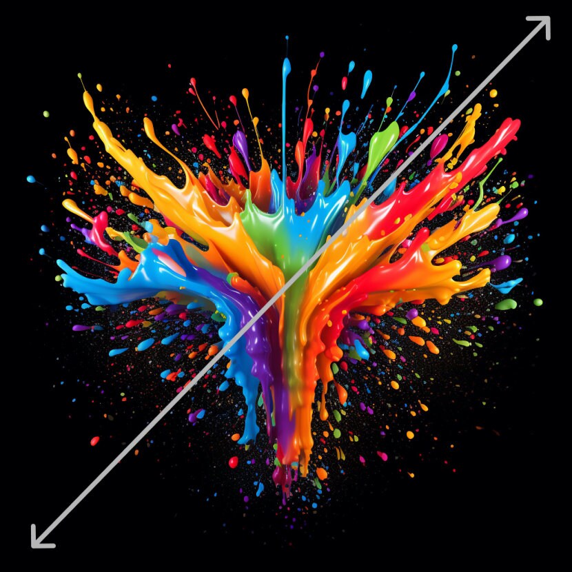 2D Colorful Paint Splatter PNG Bundle Digital Download Clip - Etsy