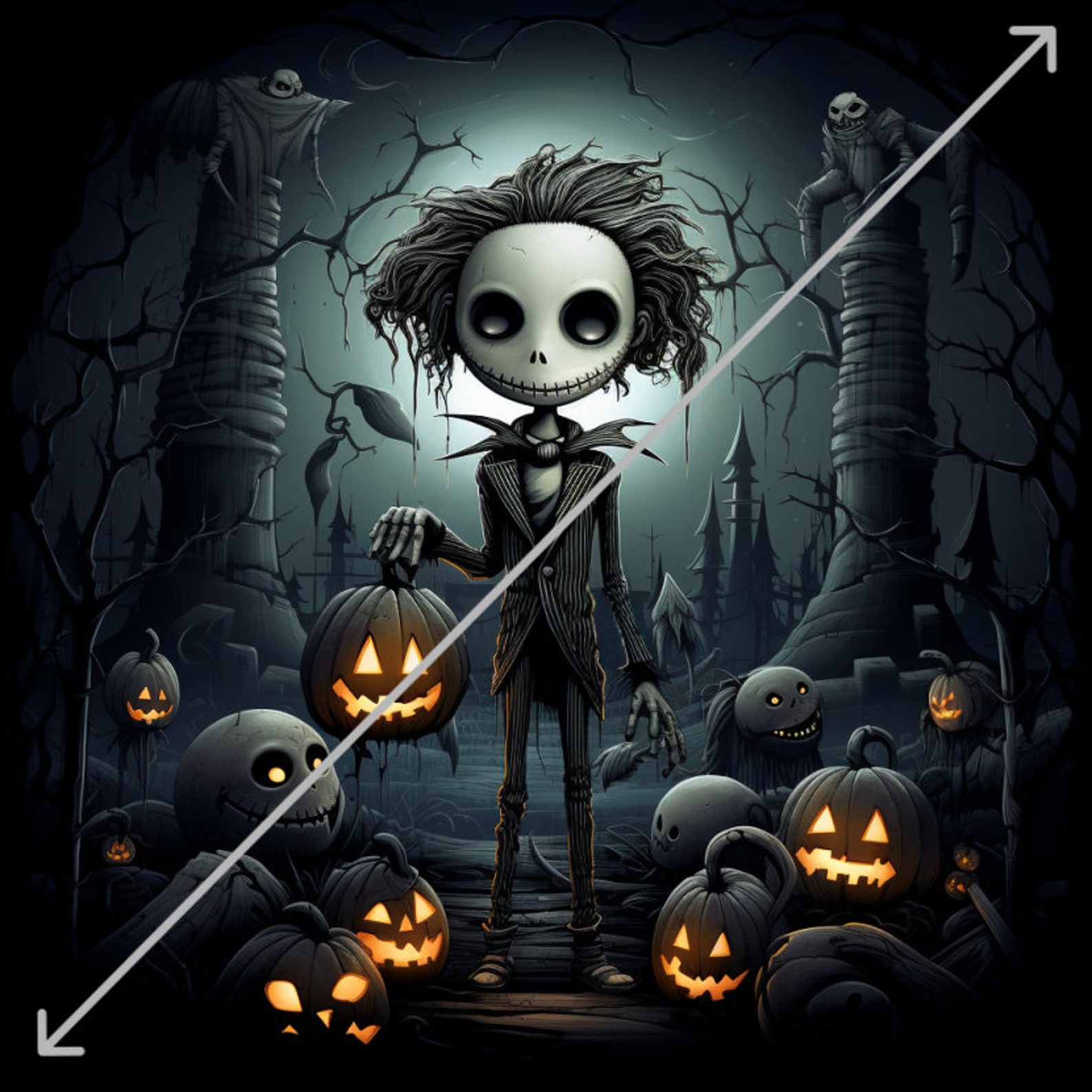 Halloween Nightmare PNG Bundle Digital Download, Clip Art, Sublimation ...