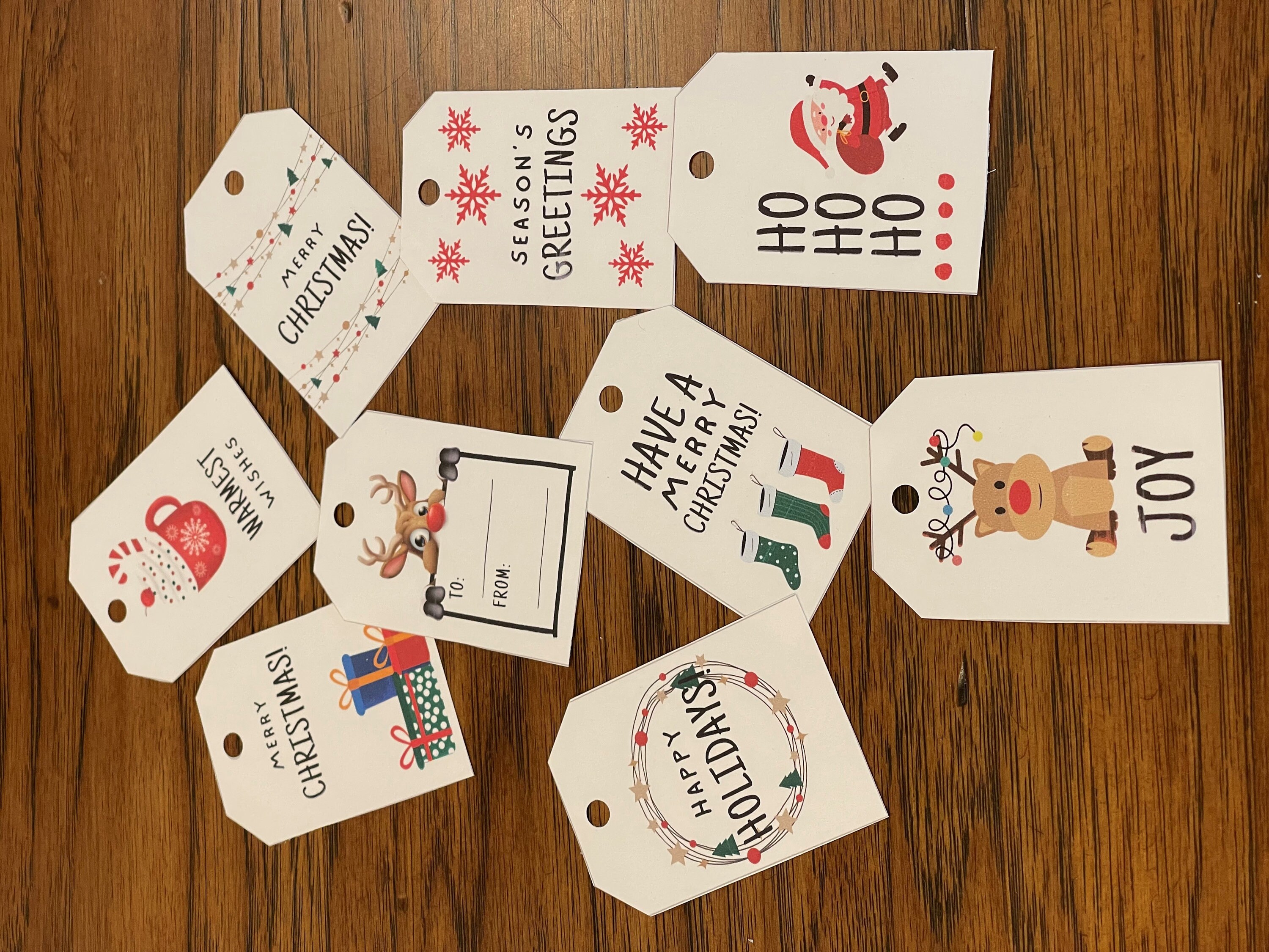 Printable Retro Christmas Gift Tags Vintage Holiday Gift Tag - Etsy