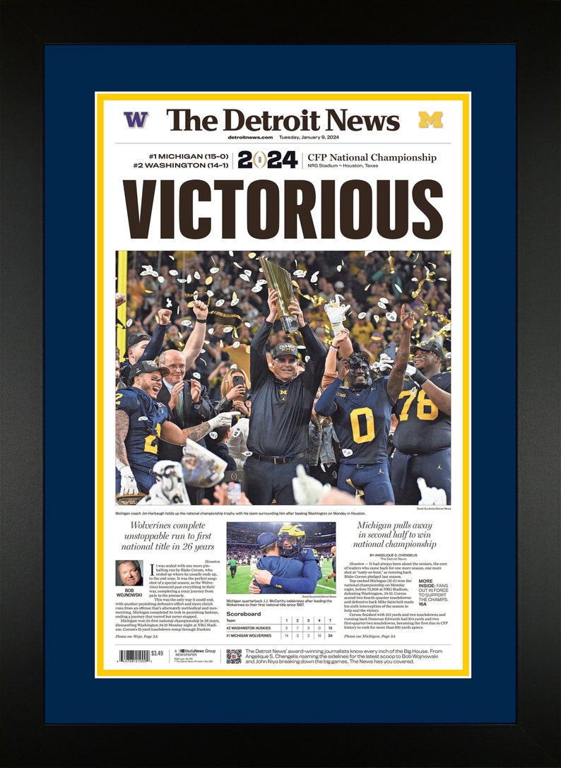 VICTORIOUS 2024 CFP College Football National Champions Michigan ...
