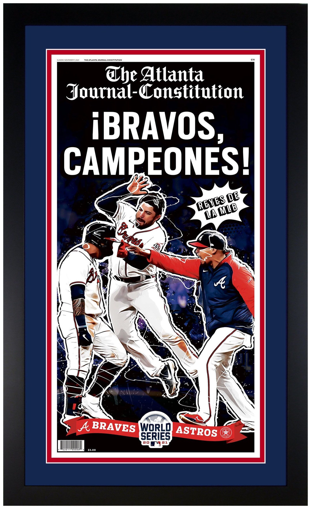Picture Frame of the Atlanta Braves 2021 World Series Authentic ...