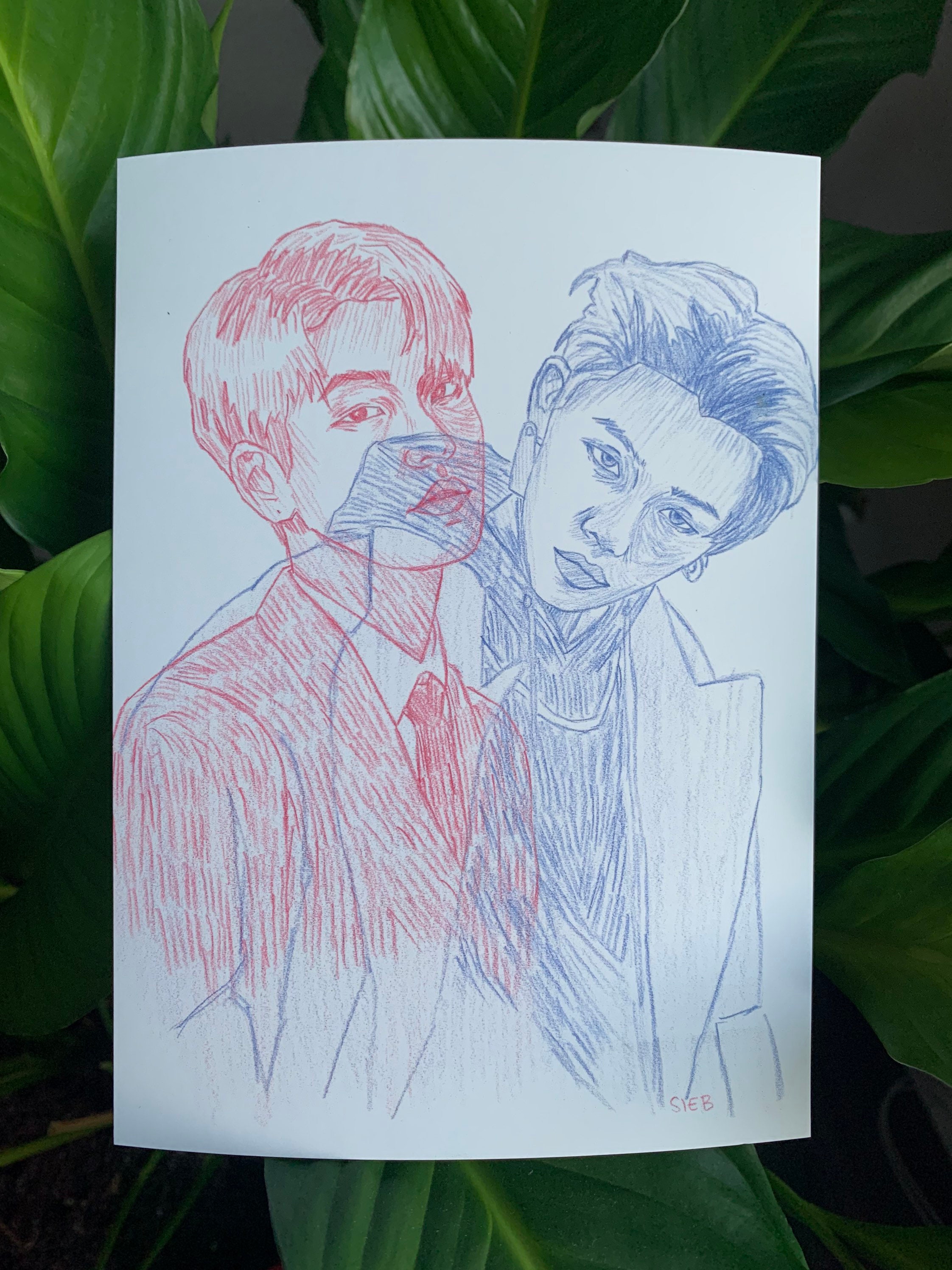 Yeonjun and Soobin Colored Sketch - Etsy