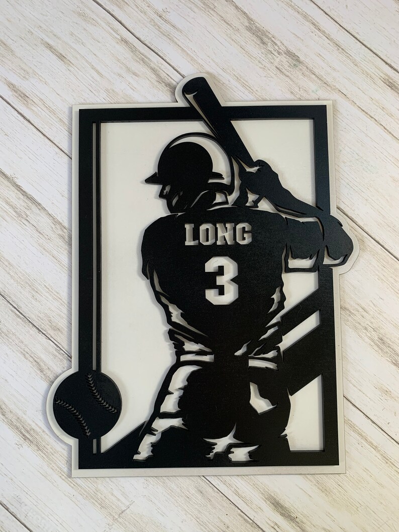 Baseball Player Sign - Etsy