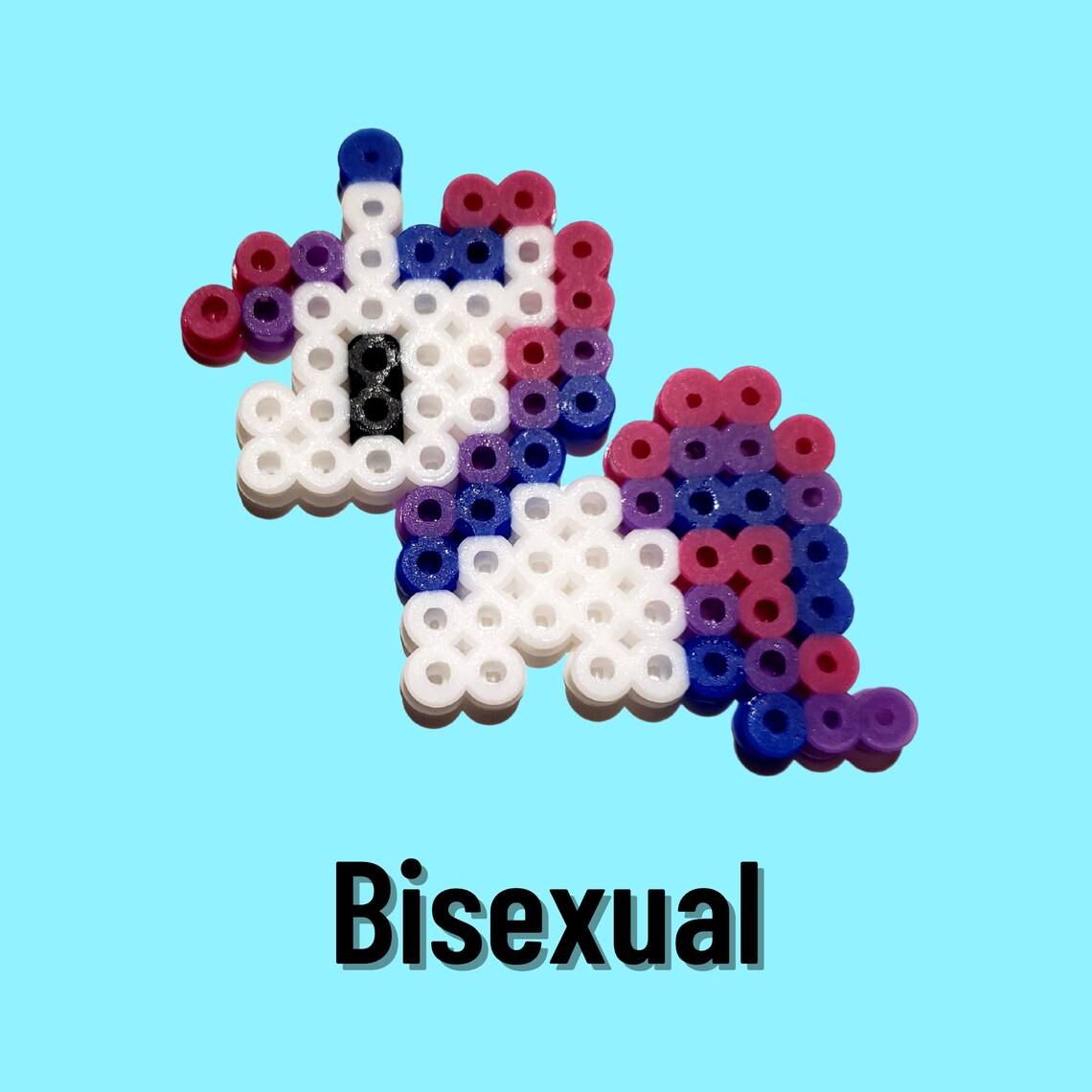 Lgbtq Pride Flag Unicorn Perler Beads Hama Beads Fuse Etsy