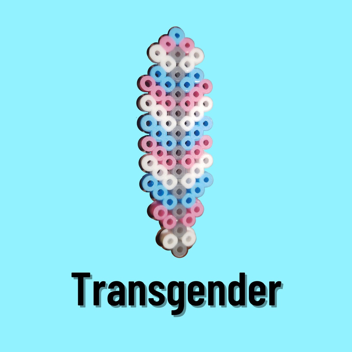 Lgbtq Pride Flag Feather Perler Beads Hama Beads Fuse Etsy