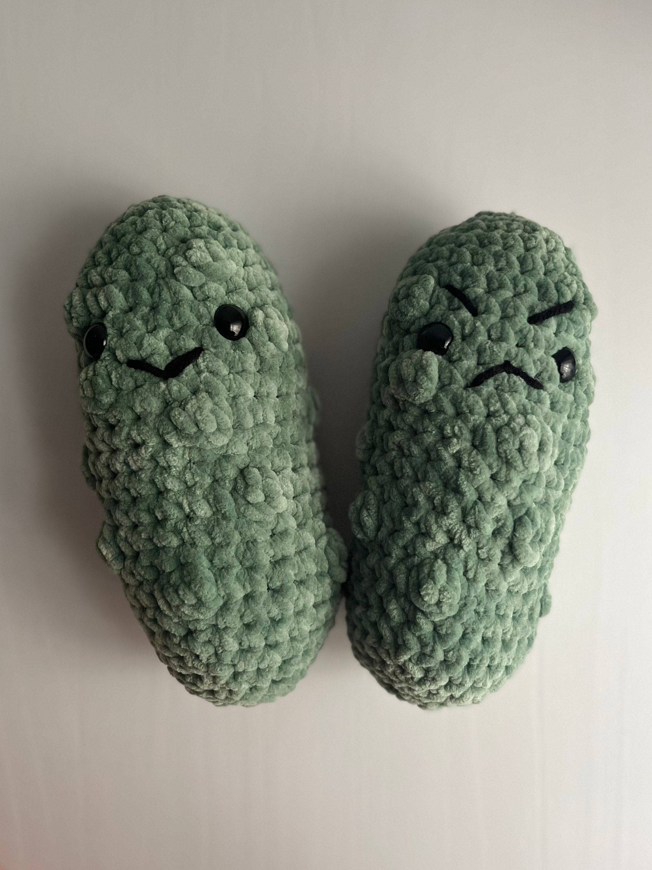Handmade Crochet Pickle Plushie - Etsy