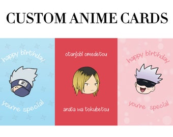 Anime Card - Etsy