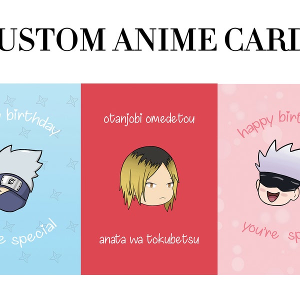 Custom Anime Cards - Etsy