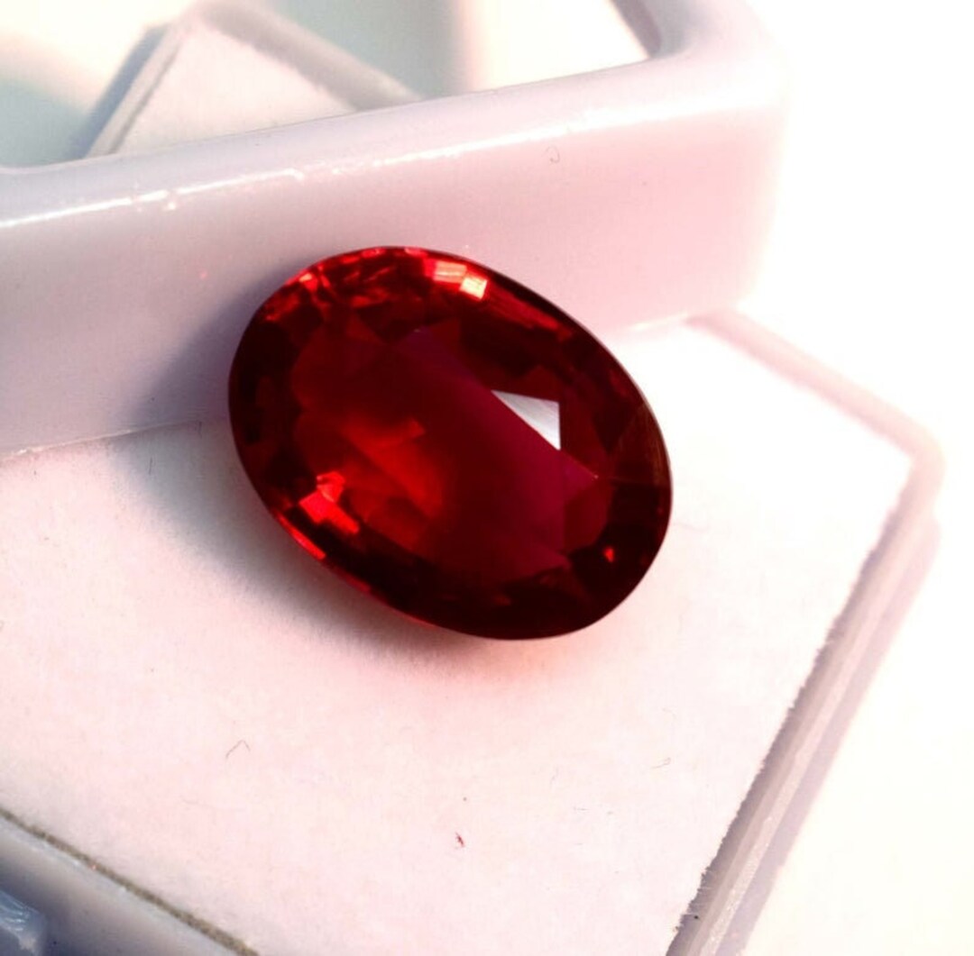 Burmese Natural RED RUBY Oval Cut 9.50 Ct Certified Loose Gemstone From ...