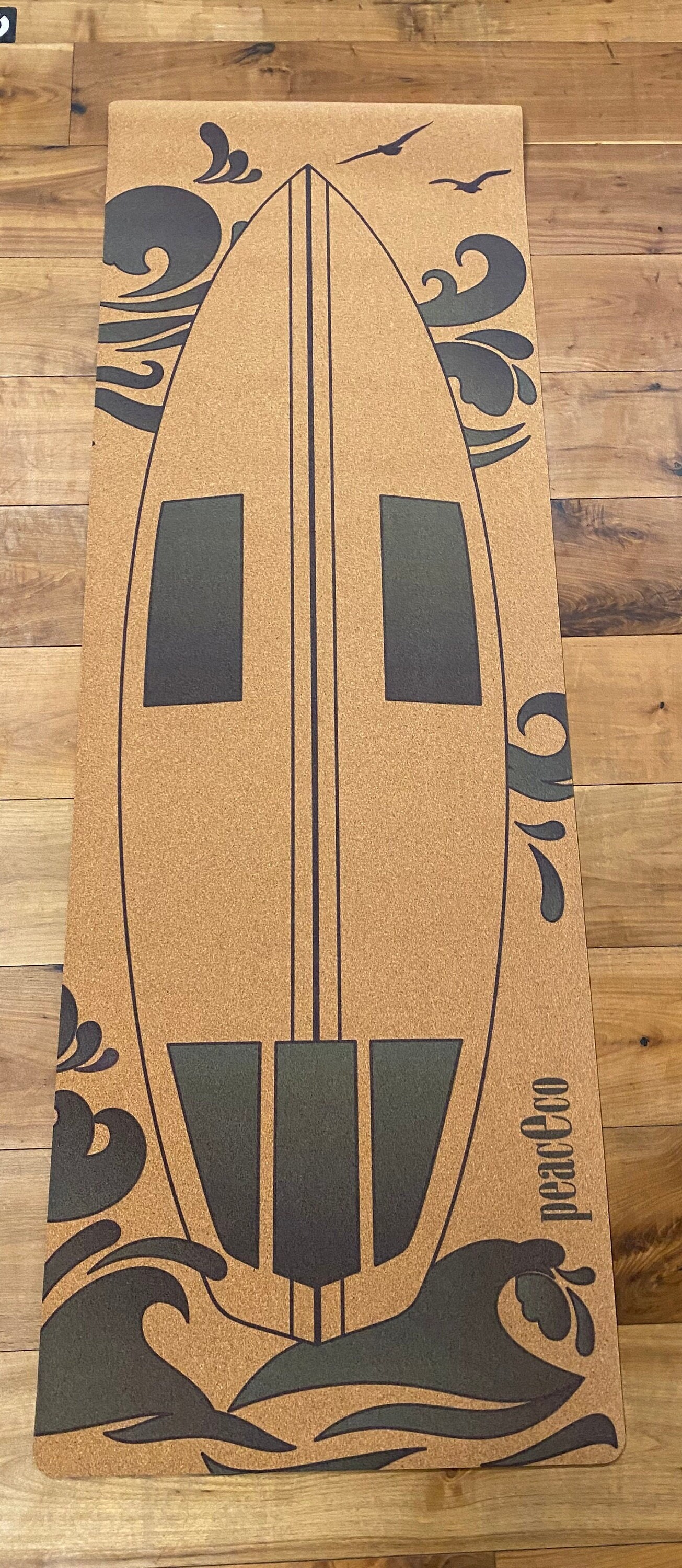 Wave Surf Board Alignment Cork Mat With FREE Yoga Strap & FREE Shipping ...