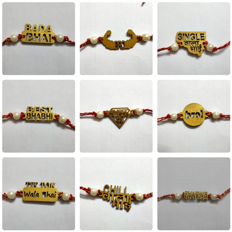 Rakhi Rakshabandhan Rakhi Rakhi With Text Pyara Bhai Super - Etsy
