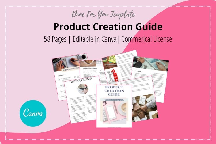 Product Creation Guide Template Canva - Etsy