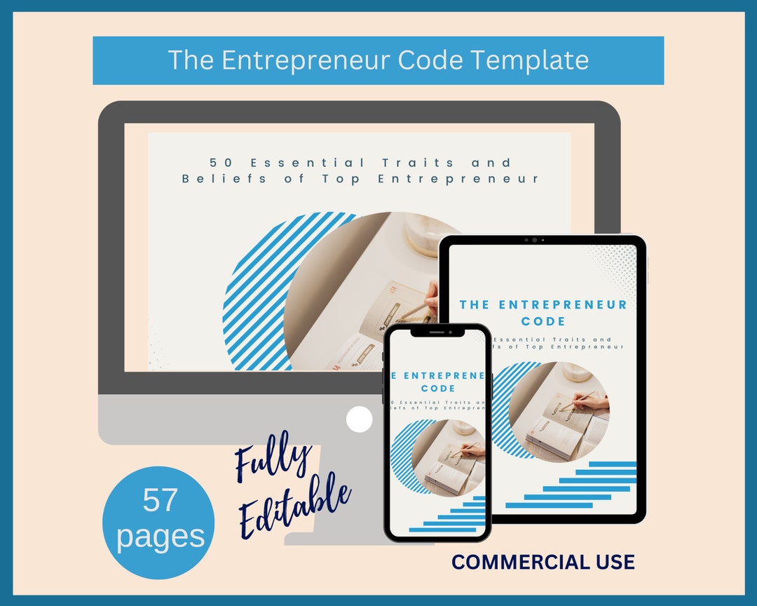 Entrepreneur Code Guidebook Template - Etsy