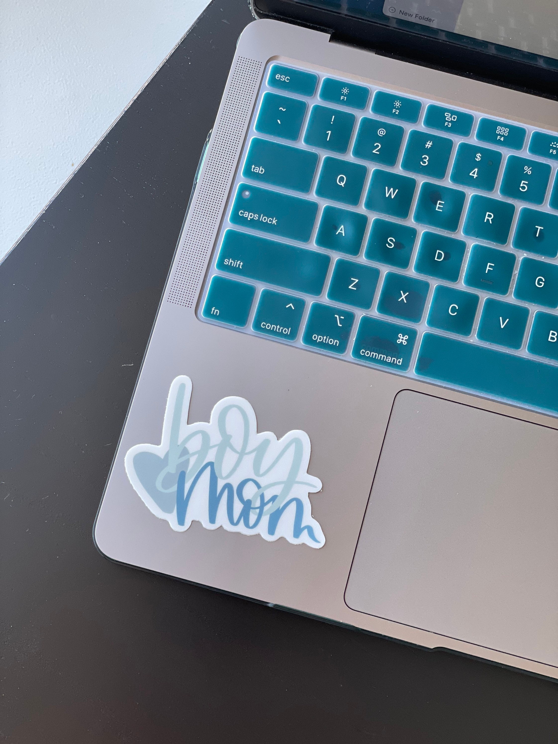Cute Blue Boy Mom Sticker Proud New Mama Weatherproof Vinyl | Etsy